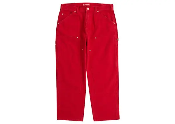 Supreme Double Knee Painter Pant - Red