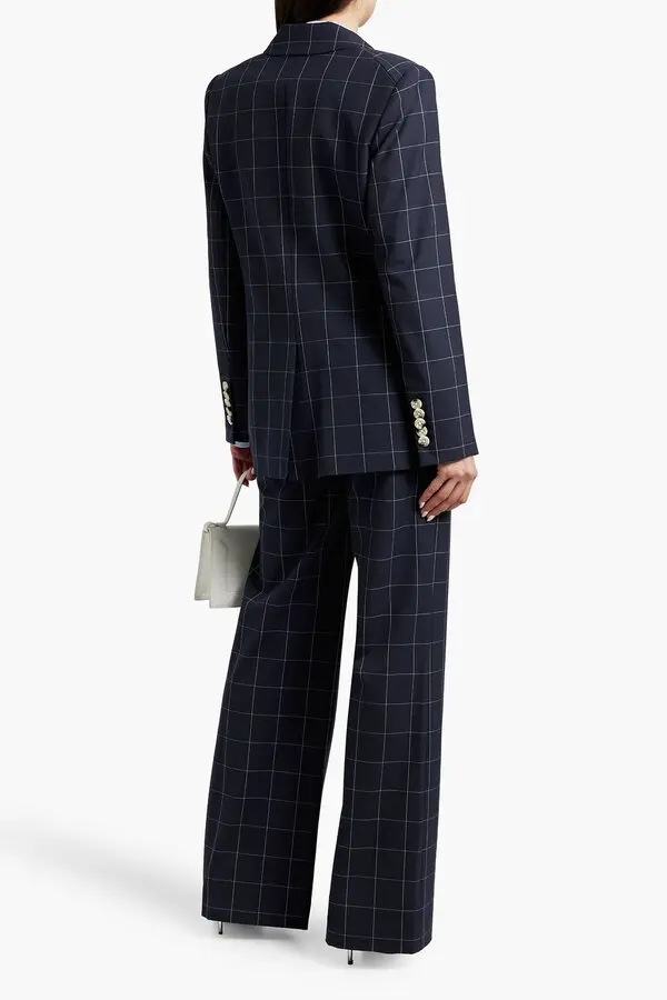 Veronica Beard Charleston Dickey Checked Crepe Blazer