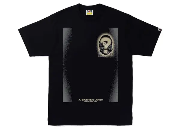 A BATHING APE Logo 3 Tee Shirt - Black