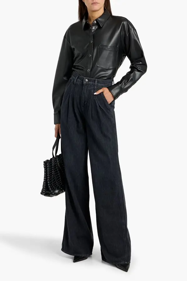 Veronica Beard Mia High-rise Wide-leg Jeans