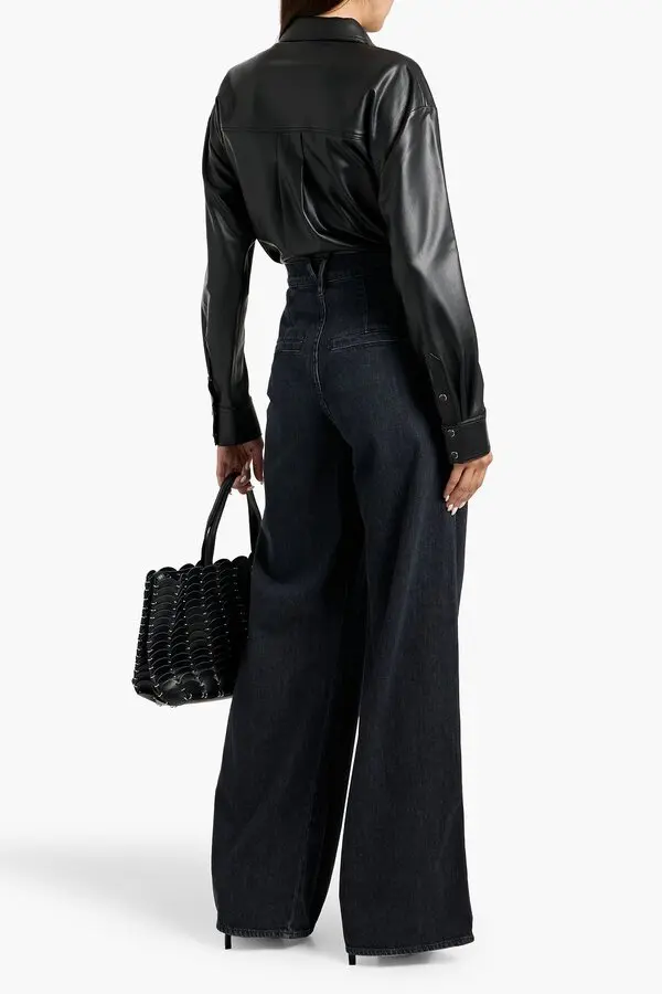 Veronica Beard Mia High-rise Wide-leg Jeans