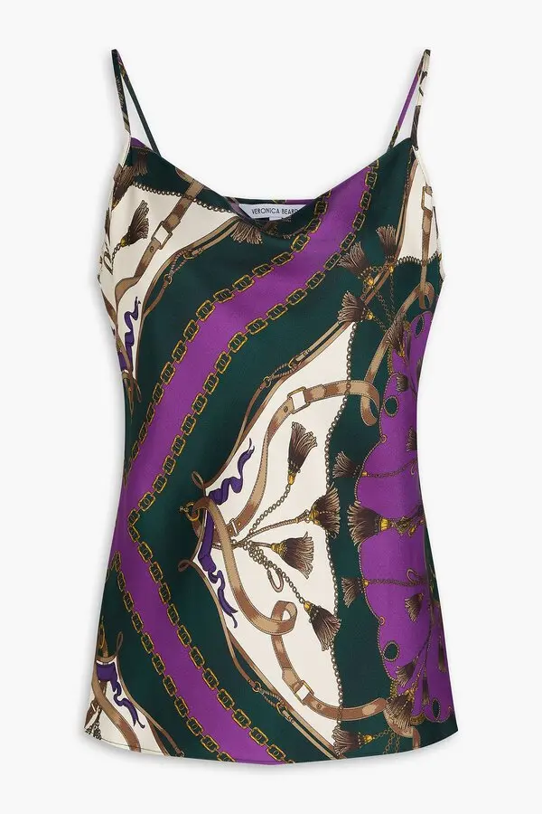 Veronica Beard Sola Draped Printed Camisole