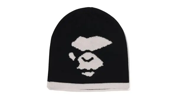 BAPE Mad Face Knit Cap - Black