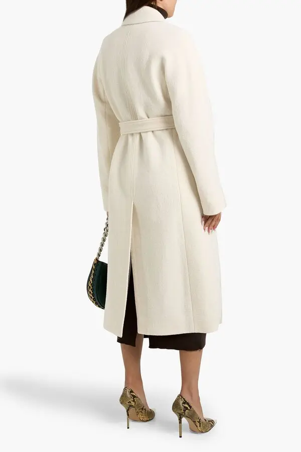 Veronica Beard Della Dickey Double-breasted Wool-felt Coat - Ecru