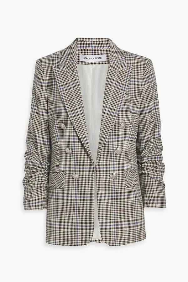 Veronica Beard Beacon Dickey Double-breasted Tweed Blazer