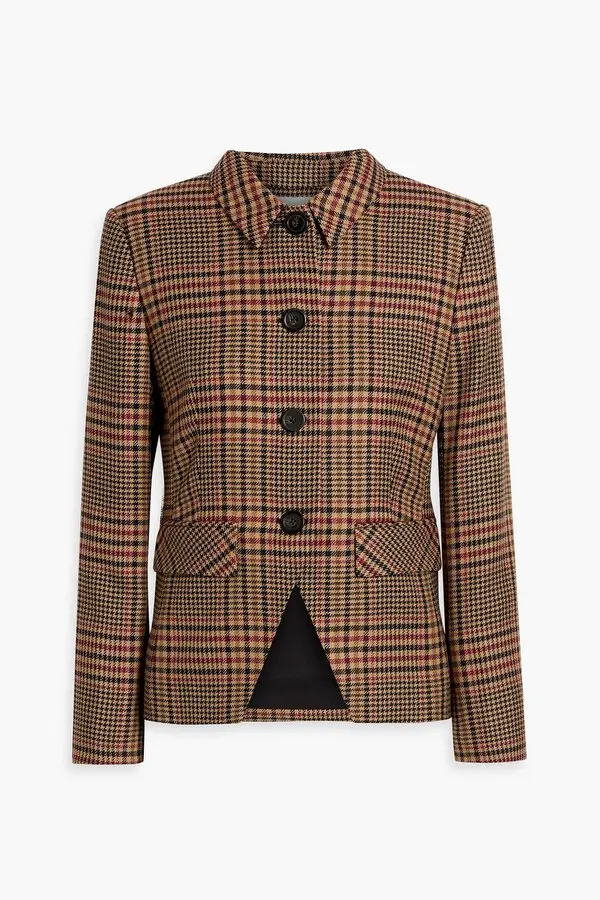 Veronica Beard Aire Dickey Checked Wool-tweed Blazer