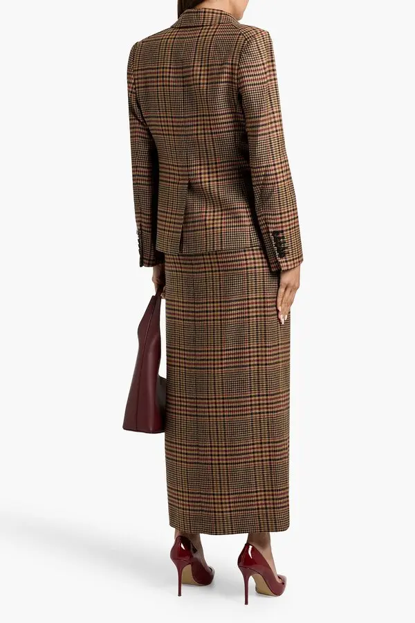 Veronica Beard Aire Dickey Checked Wool-tweed Blazer