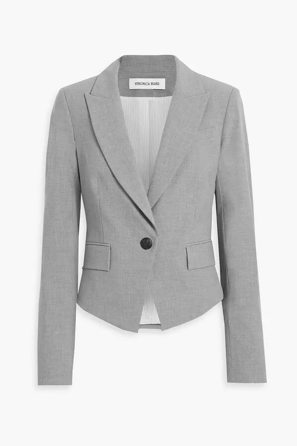 Veronica Beard Hosanna Dickey Woven Blazer - Gray