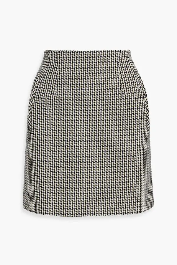 Veronica Beard Houndstooth Tweed Mini Skirt