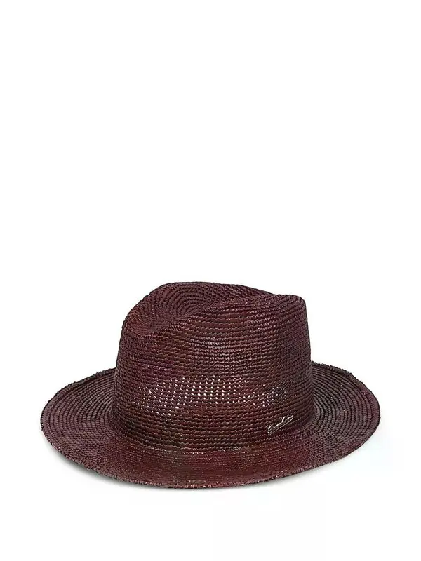 Borsalino Crochet-detail Fedora Hat - Brown