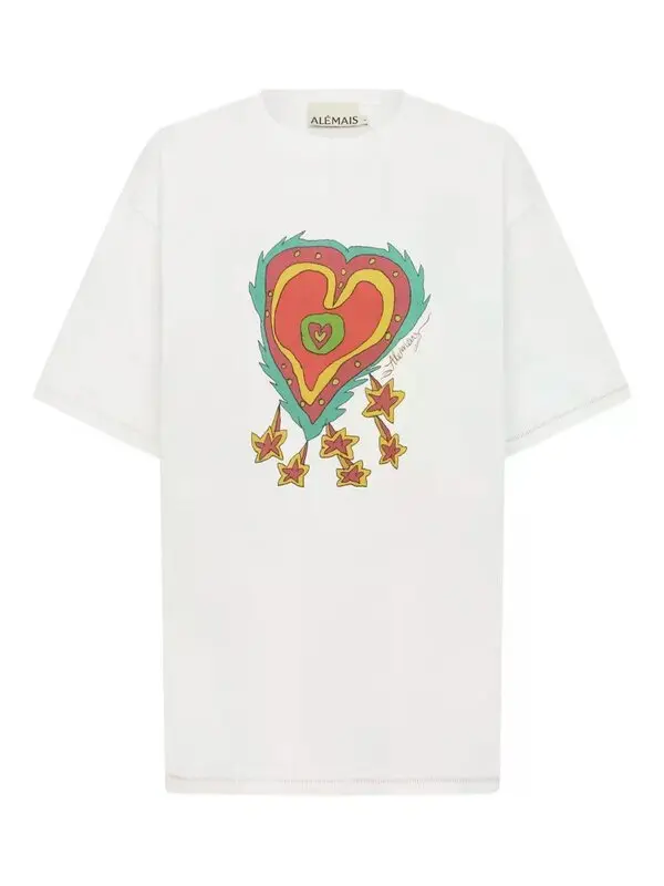 ALEMAIS Heart-print T-shirt - White