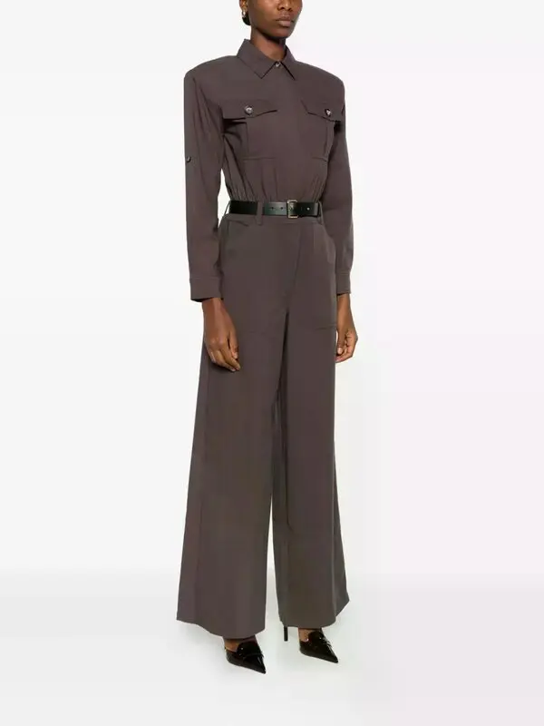 SELF-PORTRAIT Belted Pocket Jumpsuit