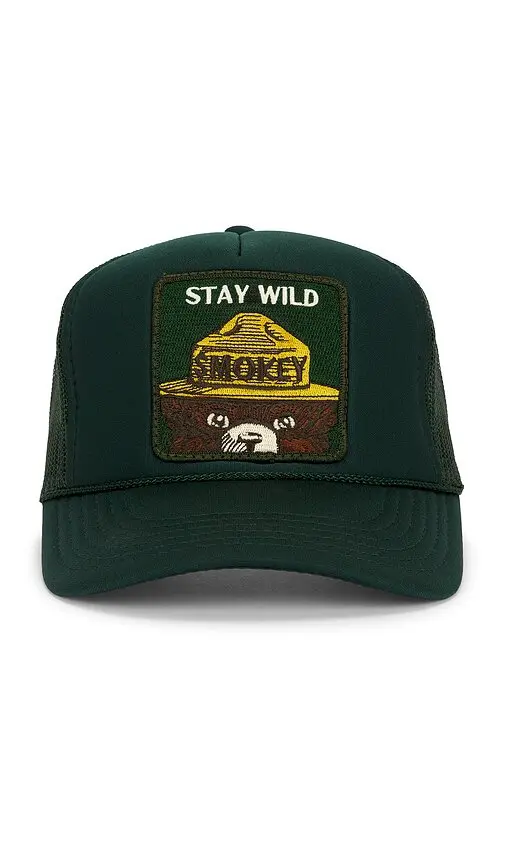 FRIDAY FEELIN Stay Wild Trucker Hat - Green