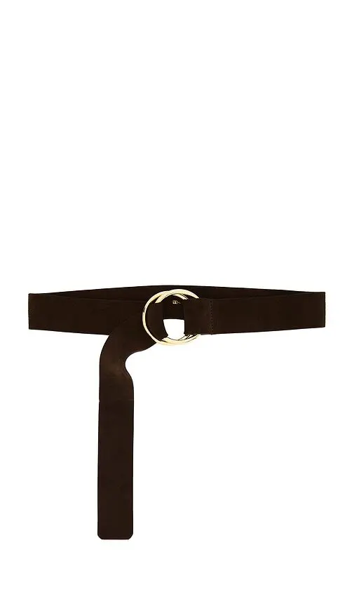 B-low The Belt Tumble Suede Belt - Chocolate & Gold