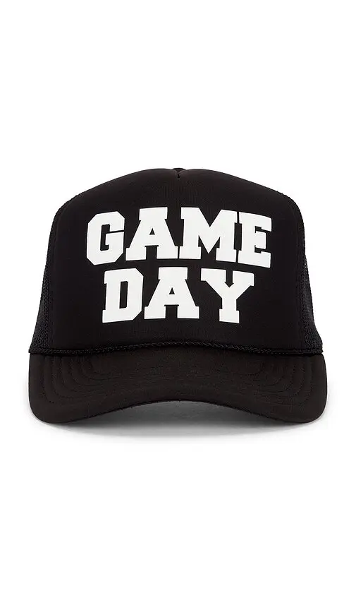 FRIDAY FEELIN Game Day Trucker Hat - Black