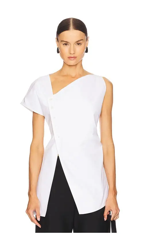 RÓHE Asymmetrical Poplin Top