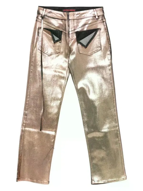 Ottolinger Metallic-panel Straight-leg Jeans