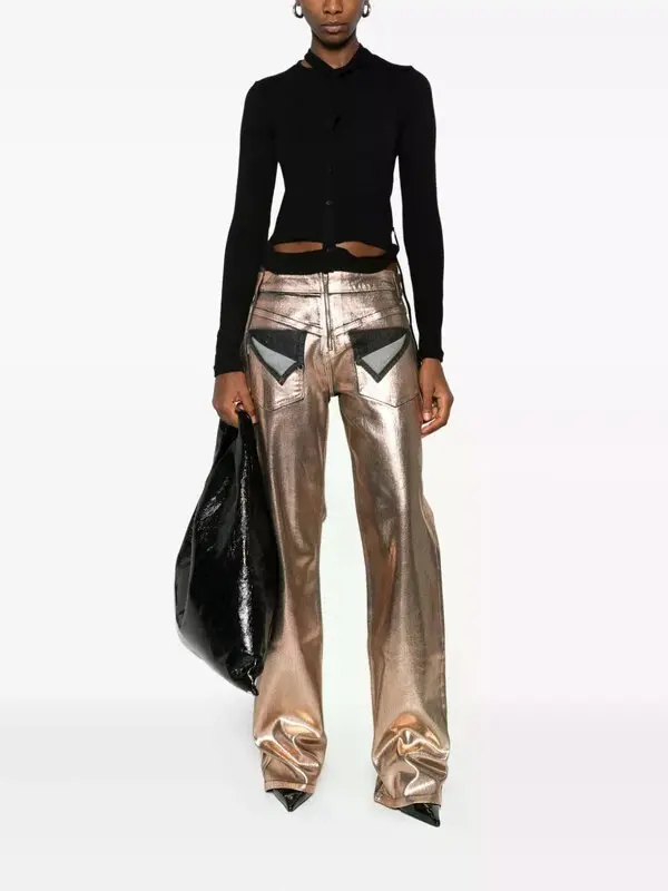 Ottolinger Metallic-panel Straight-leg Jeans