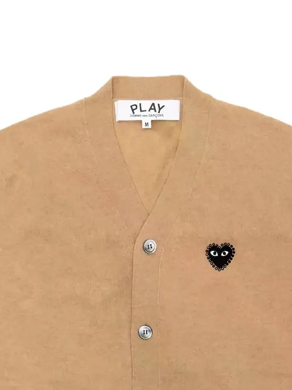 Play Comme Des Garcon Heart-appliqué Cardigan