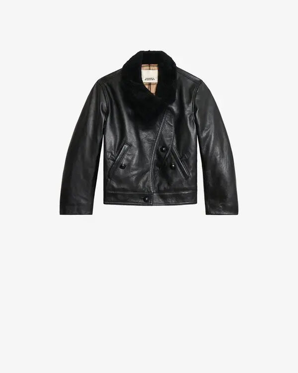 Isabel Marant Briyana Leather Aviator Jacket