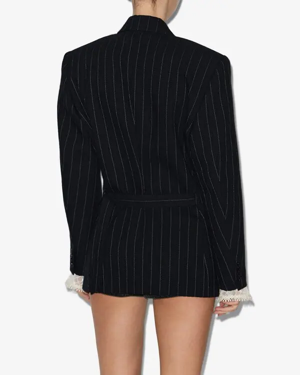 Isabel Marant Étoile Maia Striped Virgin Wool Blend Jacket