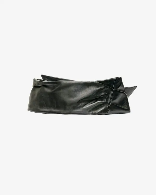 Isabel Marant Caren Leather Belt - Black