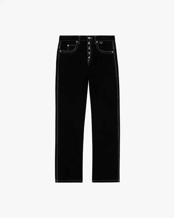 Isabel Marant Jeffrey Fitted Denim Pants - Black