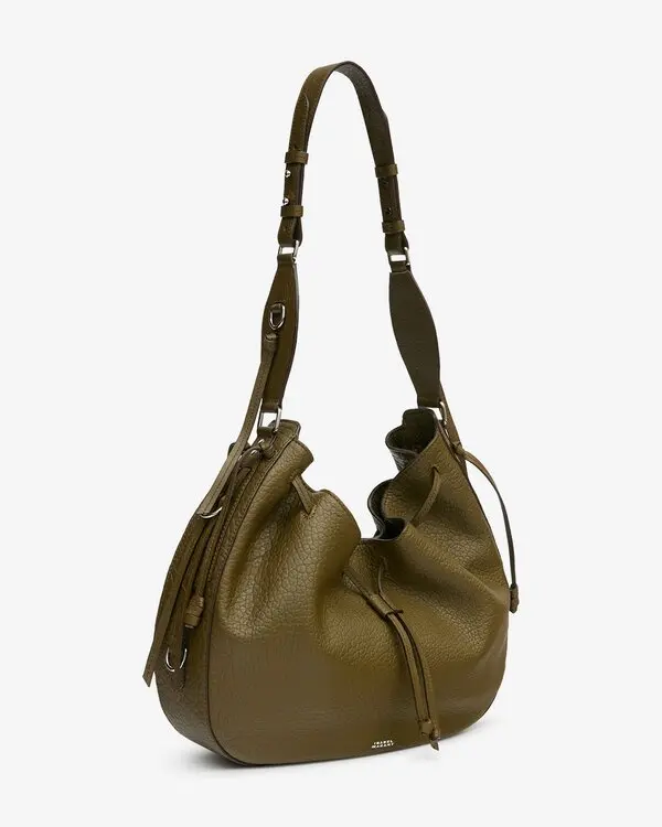 Isabel Marant Leather Hobo Bag - Khaki