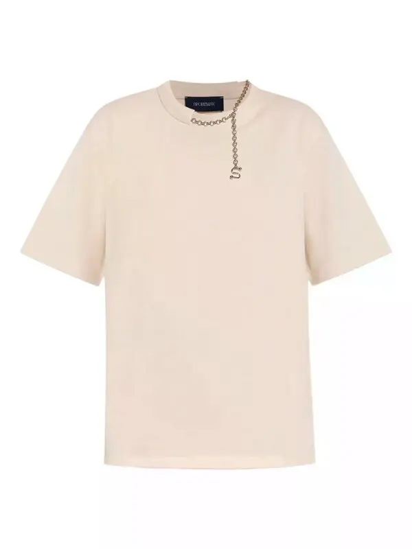 Sportmax Chain-embellished T-shirt - Neutrals
