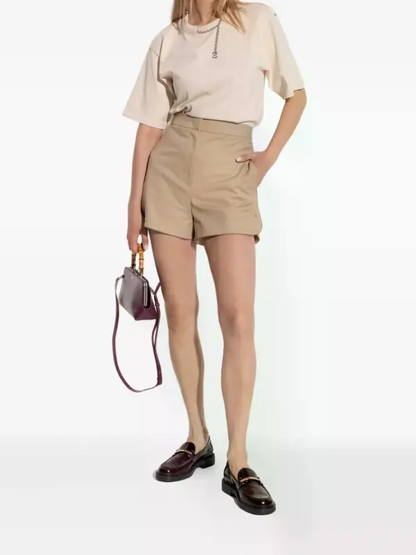 Sportmax Chain-embellished T-shirt - Neutrals