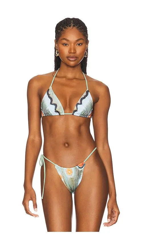 FENERS Halter Bikini Top - Marbre