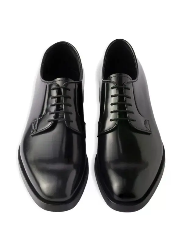 Prada Leather Lace-up Shoes - Black