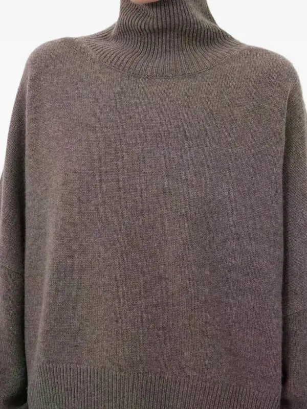 Loulou De Saison Luke Ribbed-collar Wool Sweater - Brown