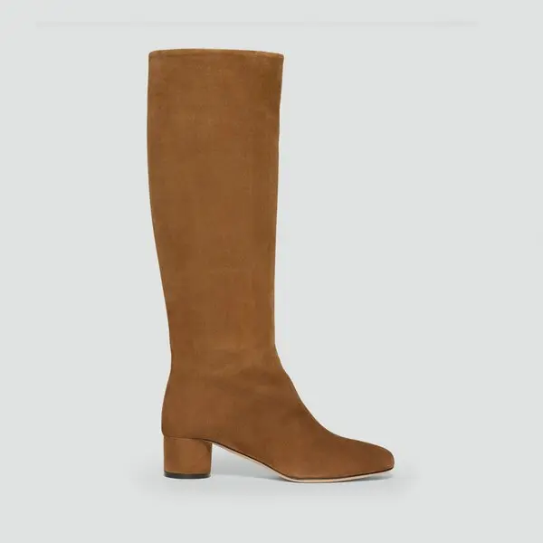 Theory Tall Suede Boots - Wood