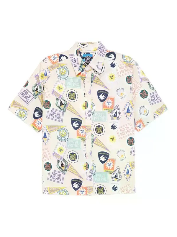 AGNES B. Badge-printed Shirt