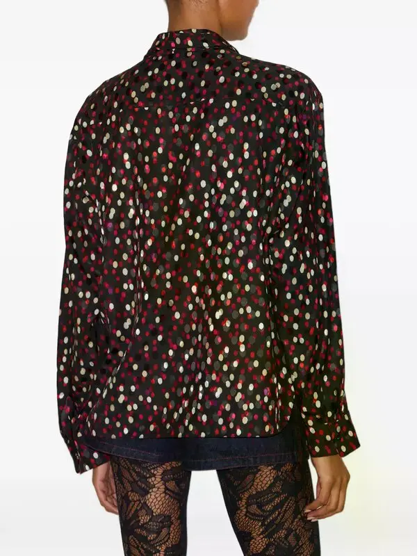 Isabel Marant Emany Ruffled Polka-dot Top