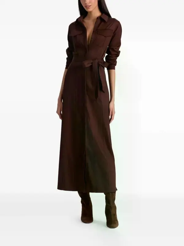 Alice + Olivia Chassidy Belted Midi Dress - Brown