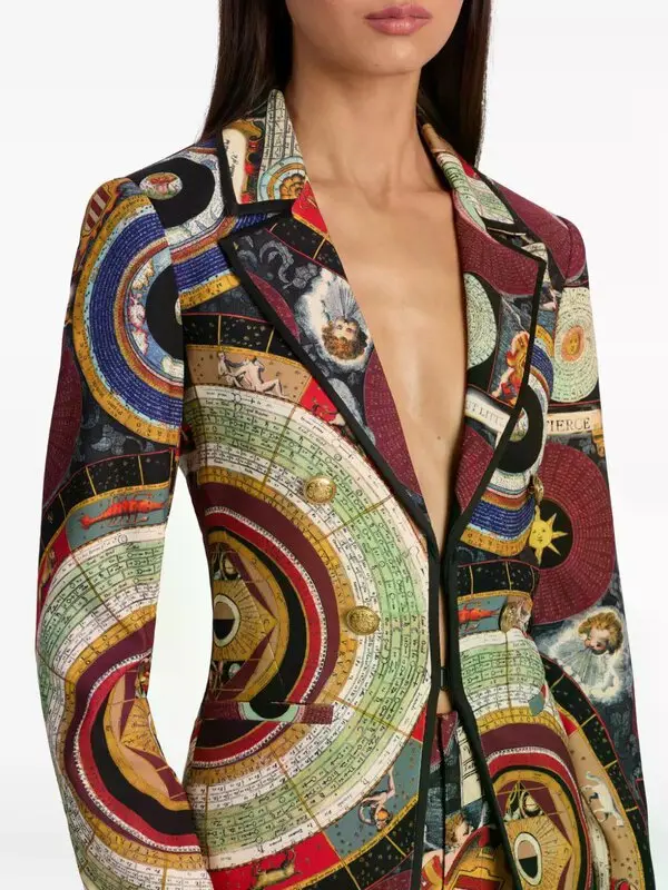 Alice + Olivia Celestial Print Blazer - Red