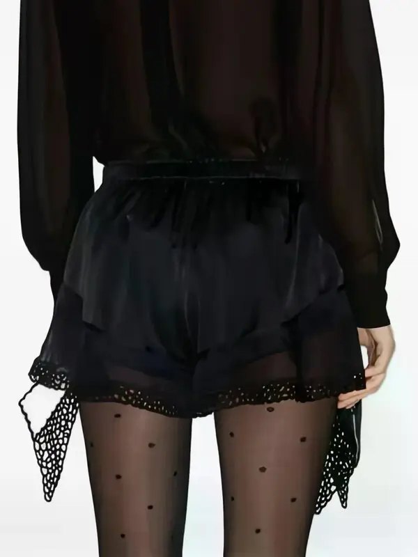 Isabel Marant Étoile Ildana Lace-trimmed Shorts - Black