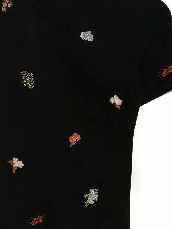 JNBY Graphic-embroidered T-shirt - Black