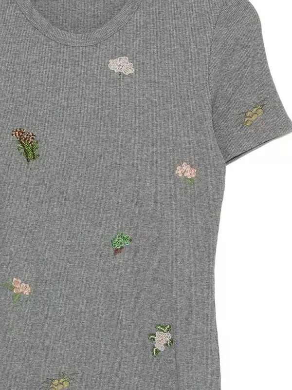 JNBY Graphic-embroidered T-shirt - Grey