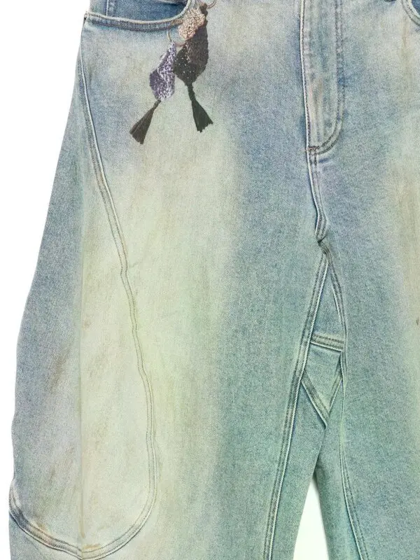CROQUIS Drawstring Tapered Jeans