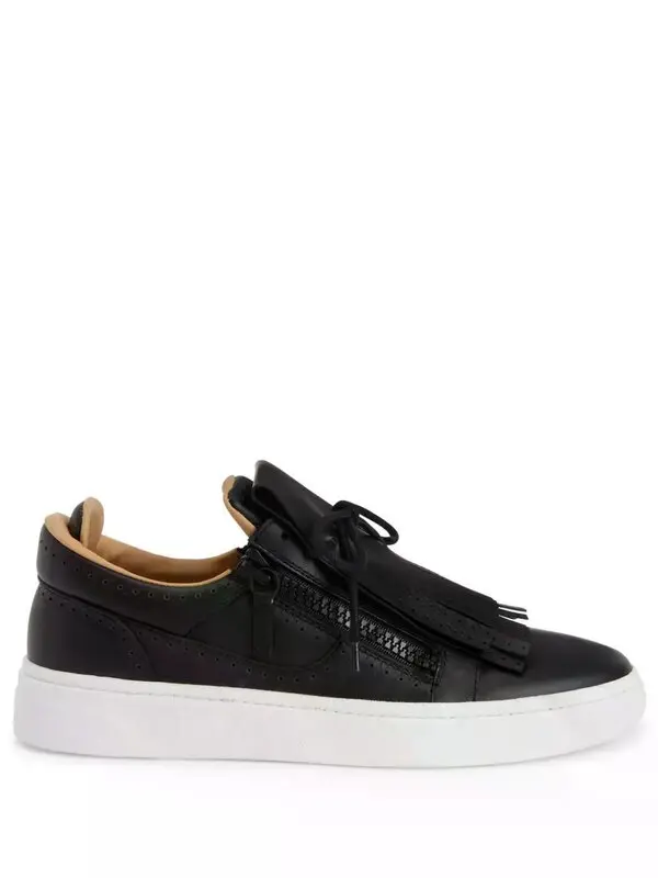 GIUSEPPE ZANOTTI Fringed Leather Sneakers