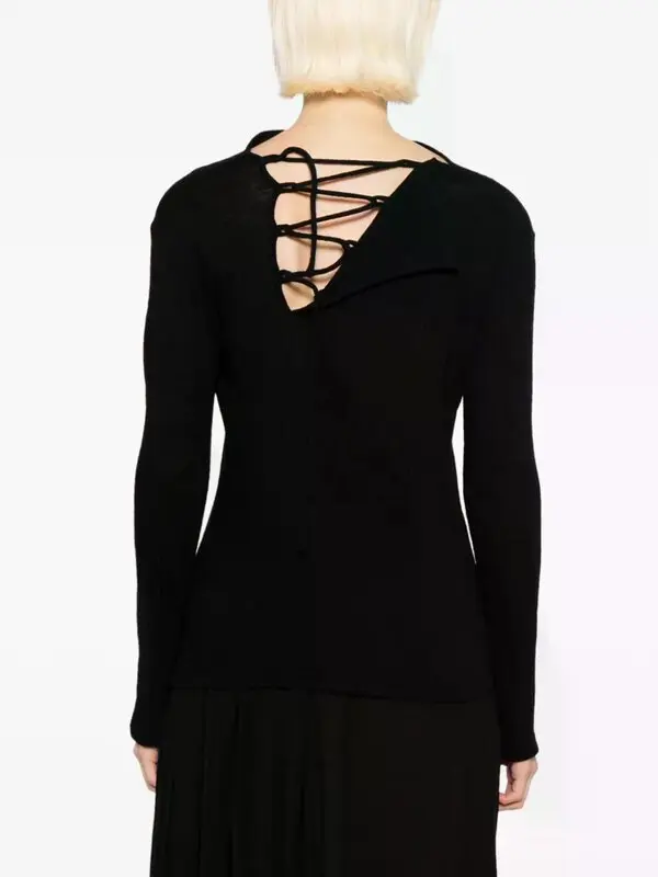 Yohji Yamamoto Lace-up Back Knitwear