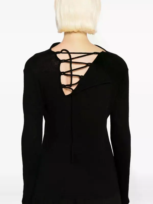 Yohji Yamamoto Lace-up Back Knitwear