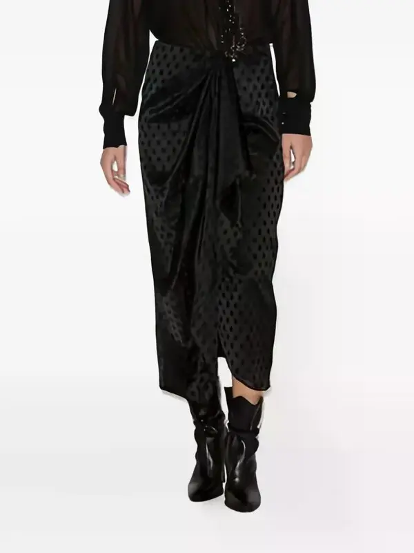 Isabel Marant Étoile Breen Polka-dot Draped Skirt