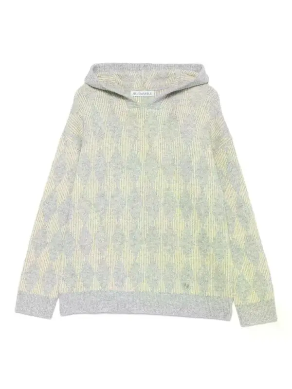 BLUEMARBLE Argyle Hooded Sweater