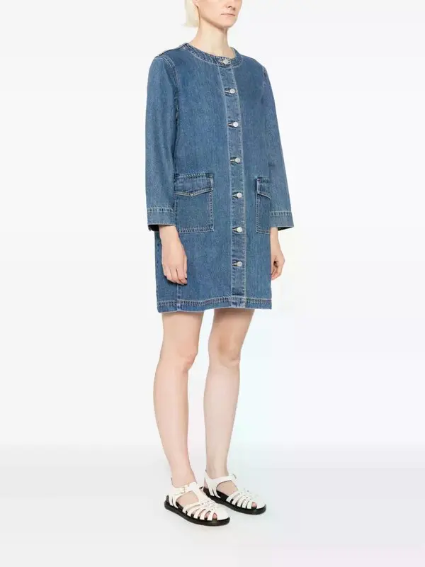 SPORT B. BY AGNÈS B. Logo-patch Denim Shirt Dress