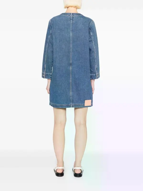 SPORT B. BY AGNÈS B. Logo-patch Denim Shirt Dress