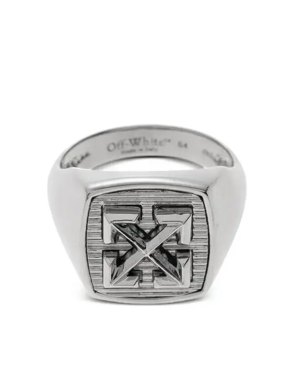 Off-White Arrows Signet Ring - Silver